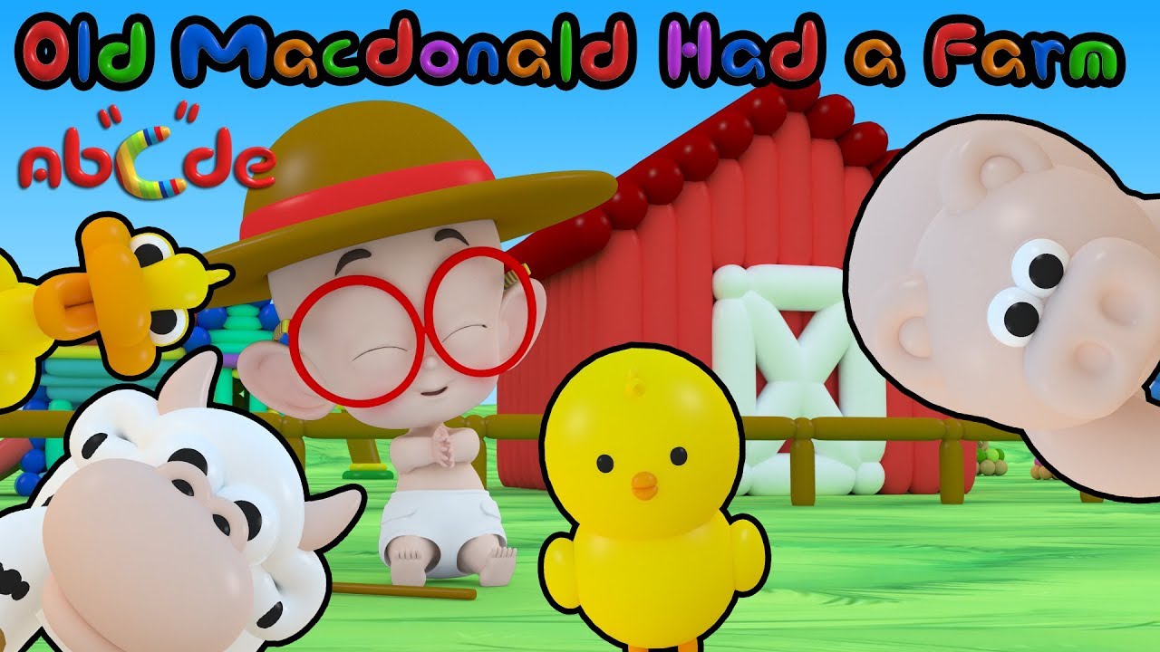 Old MacDonald Had a Farm EIEIO | Animal and Sounds songs | Kids songs ...
