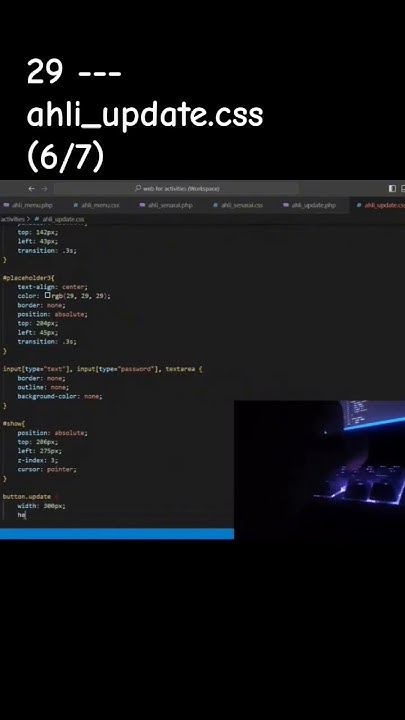 29 --- ahli_update.css(6/7) #coding #css #html #javascript #php #webdevelopment #asmr #keyboard ...