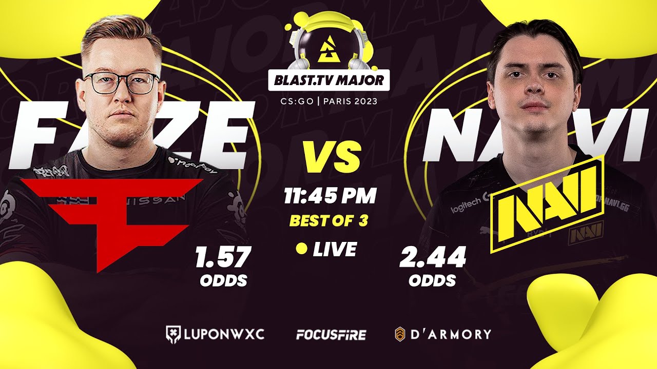 LIVE : NaVi vs FaZe Clan [BO3] BLAST.tv Paris Major 2023: EU A RMR [ENG/FIL] - YouTube