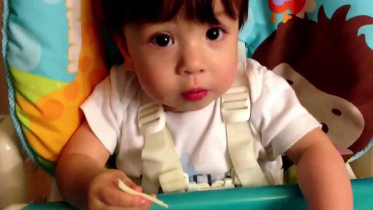 Julian eating string cheese! - YouTube