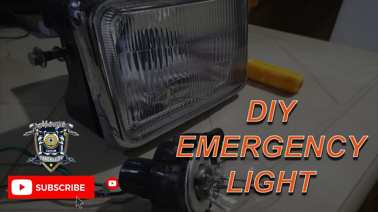 DIY Emergency Light using OLD Stock Headlight of motorcycle - YouTube