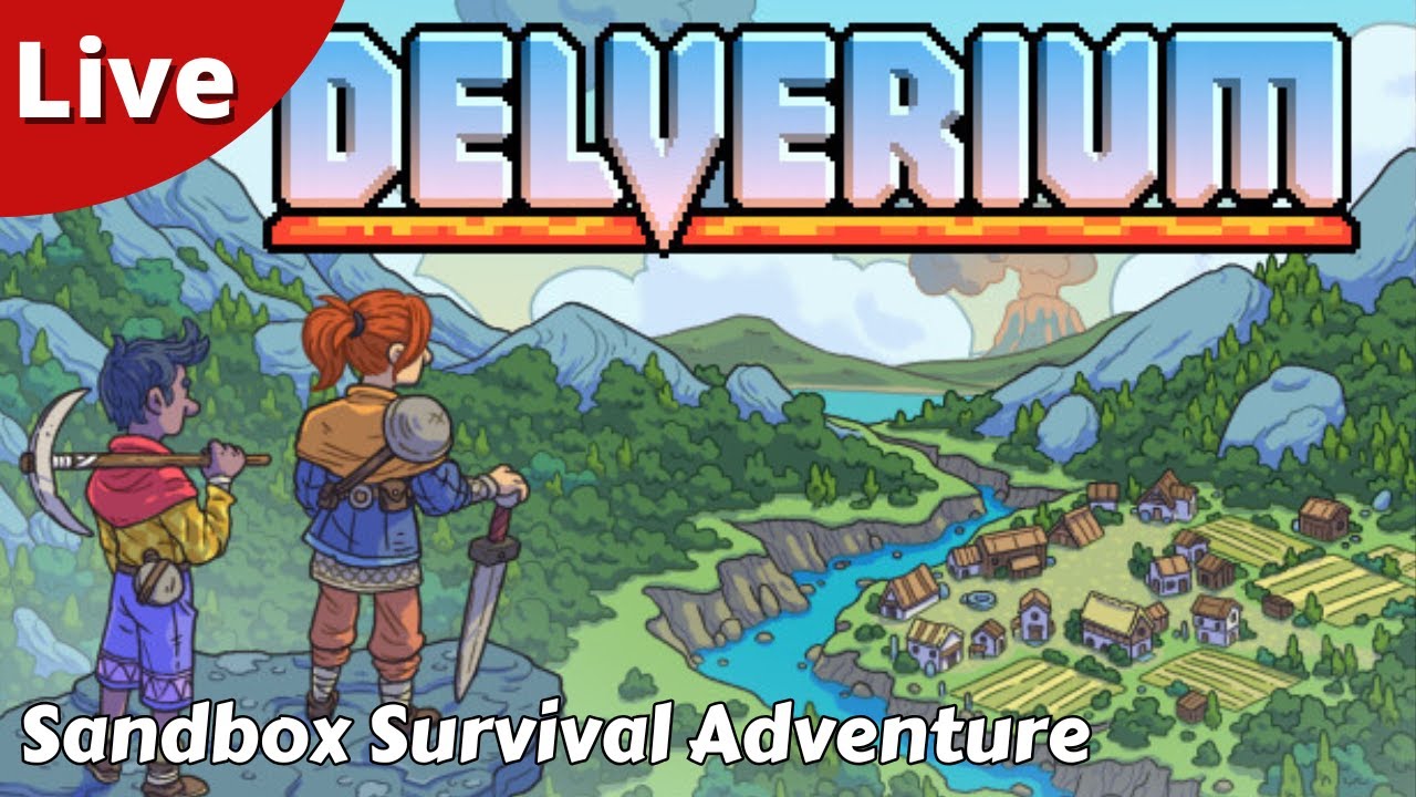 Open-World Survival Sandbox Adventure Build Craft Farm And Fight - Delverium - #01 - Live - YouTube