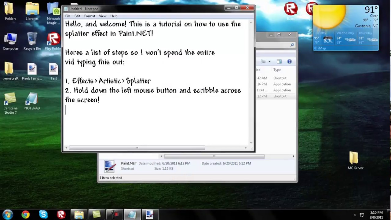 Splatter in Paint.NET - YouTube