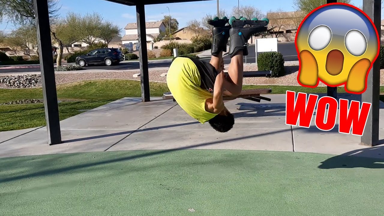 FRONT FLIP W/ ROLLER BLADE ON FLAT GROUND - YouTube