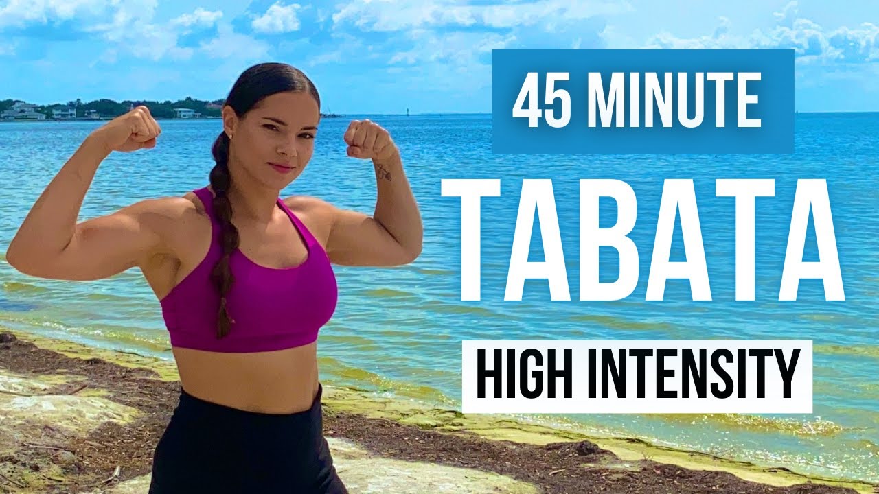 45 Minute Full Body Tabata Workout - HIIT Cardio at Home - Bodyweight ...