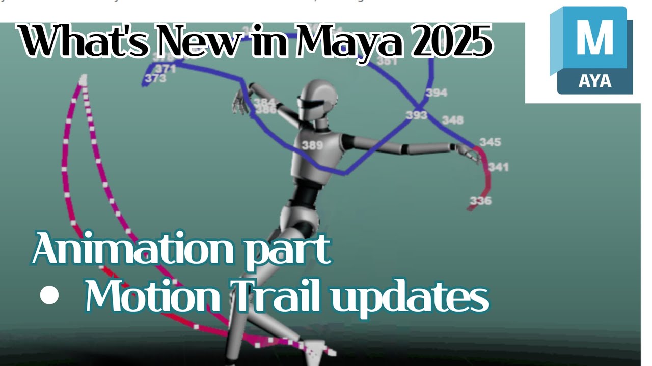 Maya 2025 애니메이션 신기능 Motion Trail updates - YouTube