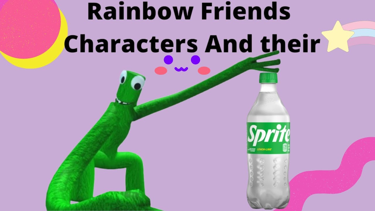 REAL THINGS RAINBOW Friends Characters and their Favorite DRINKS and ...