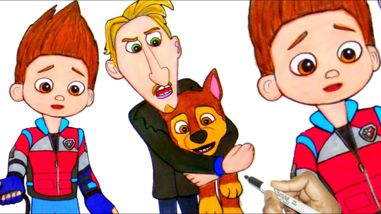PAW PATROL THE MOVIE CLIP - CAPTURING CHASE | How To Draw Ryder Lost ...