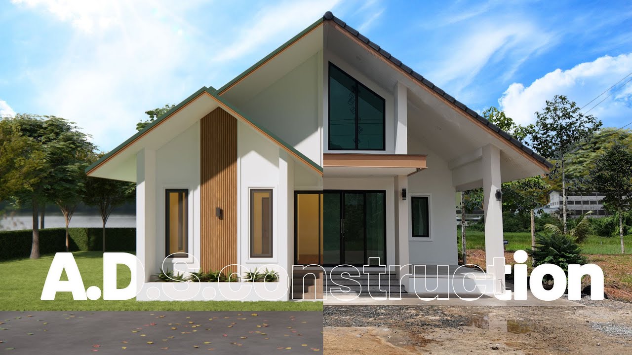 🏠บ้านชั้นเดียวสไตล์นอดิก | A.D.S.Construction Trat - YouTube