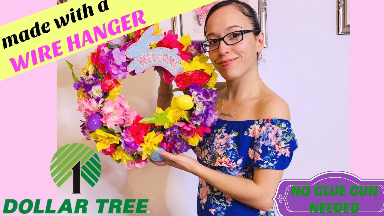 Dollar Tree | DIY FLORAL REEF made with a WIRE HANGER - YouTube