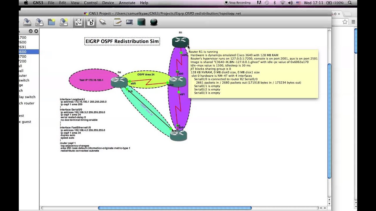 CCNP: EIGRP OSPF Redistribution Sim - YouTube