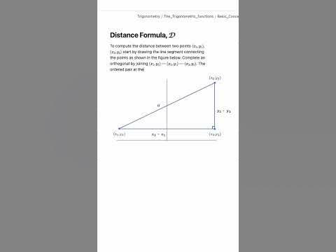 Deriving the Distance Formula #shorts - YouTube