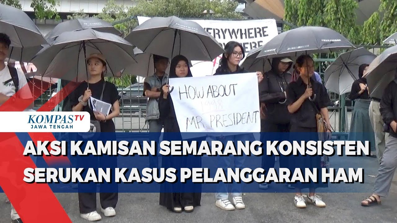 Aksi Kamisan Semarang Konsisten Serukan Kasus Pelanggaran HAM - YouTube