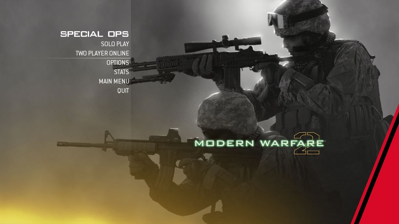 Call of Duty Modern Warfare 2 Special Ops Main Menu Theme Song ...