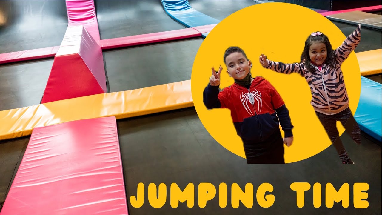 ( sky zone) jumping over biggest trampoline 😃😃 - YouTube