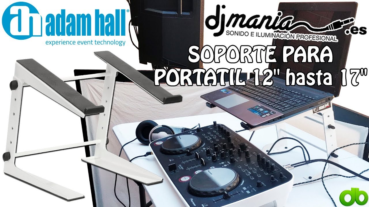 Adam Hall Stands SLT 001 W - Soporte para Portátil blanco DJMania Unboxing y Review - YouTube