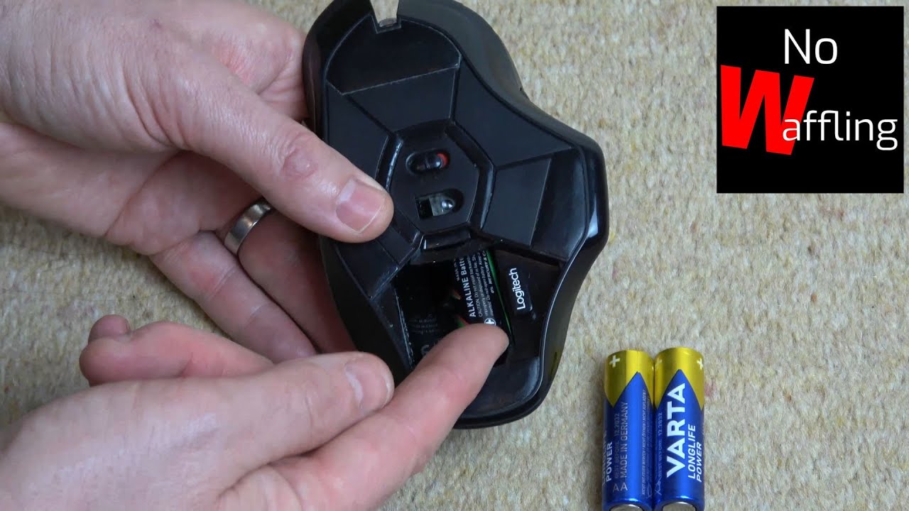 How to Change Batteries in Logitech Mouse G602 - Beginners guide - YouTube