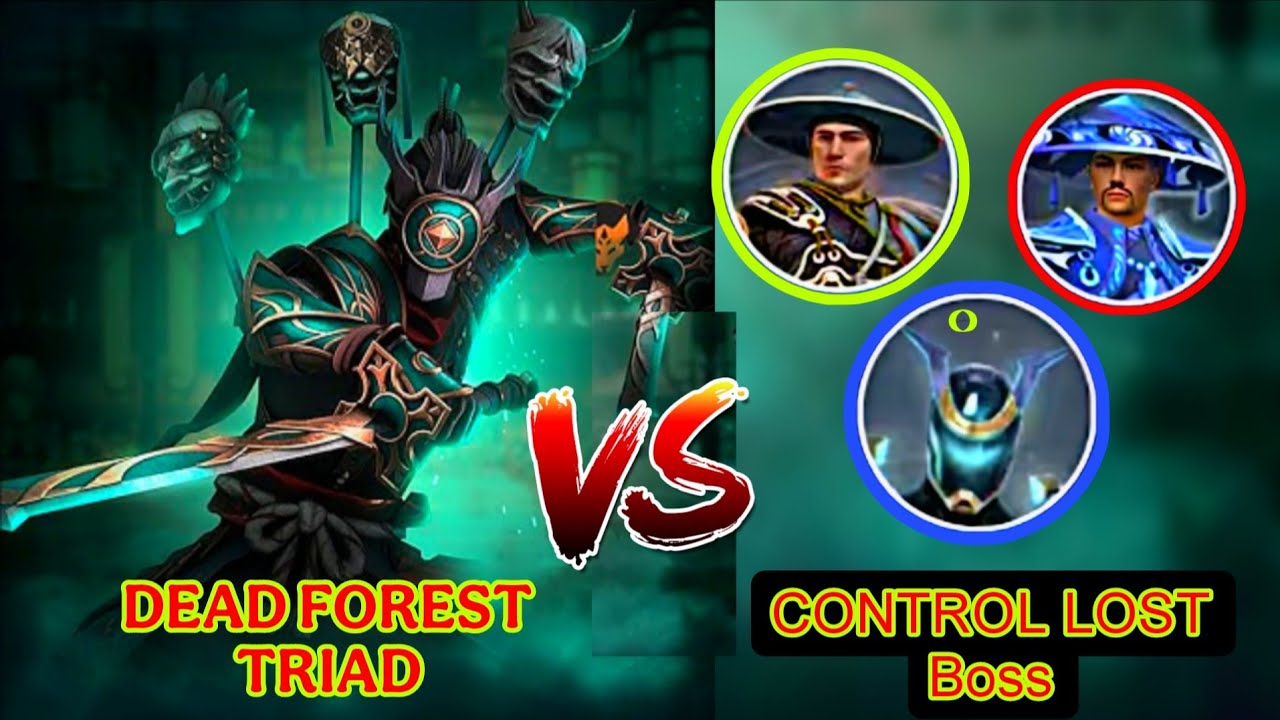 Shadow fight 3 | DEAD FOREST TRIAD vs 3 CONTROL LOST BOSS - YouTube