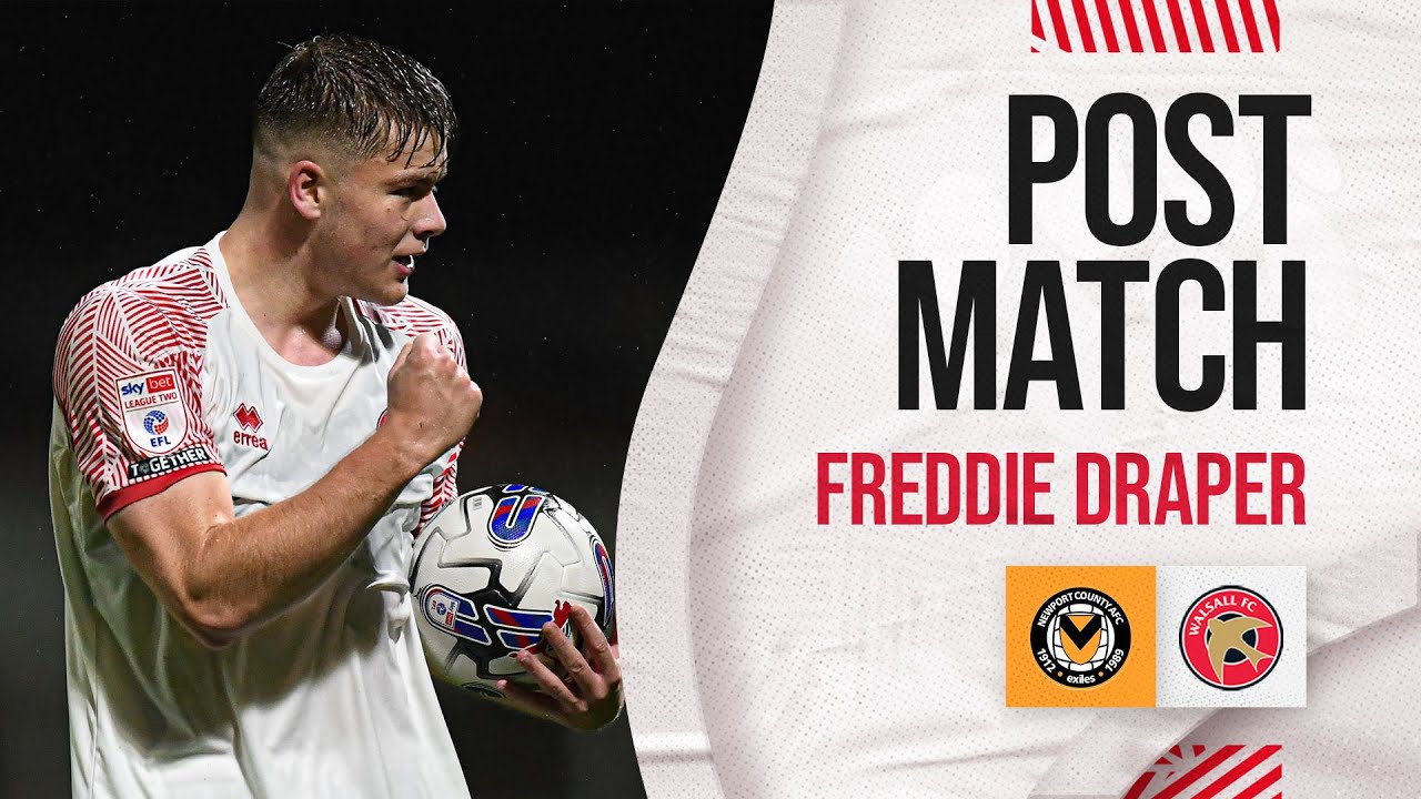 Post-match: Freddie Draper delighted with first senior hat-trick - YouTube