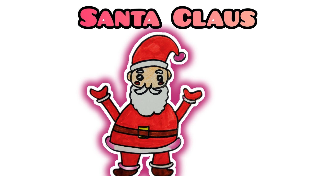 Easiest way to draw a Santa Claus for kids. - YouTube