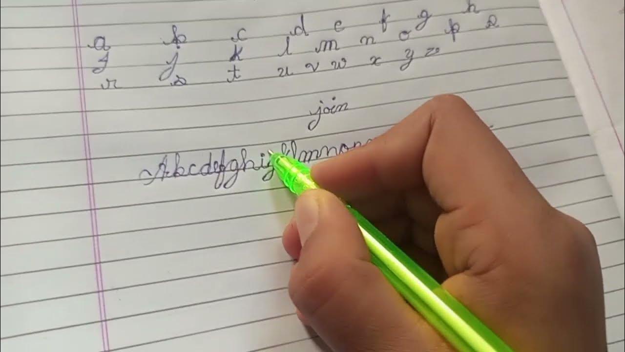 cursive writing kese likhe|| Easy way to write Cursive in English - YouTube