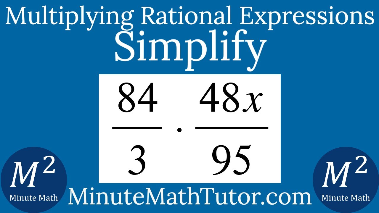 Simplify 84/3*48x/95 - YouTube