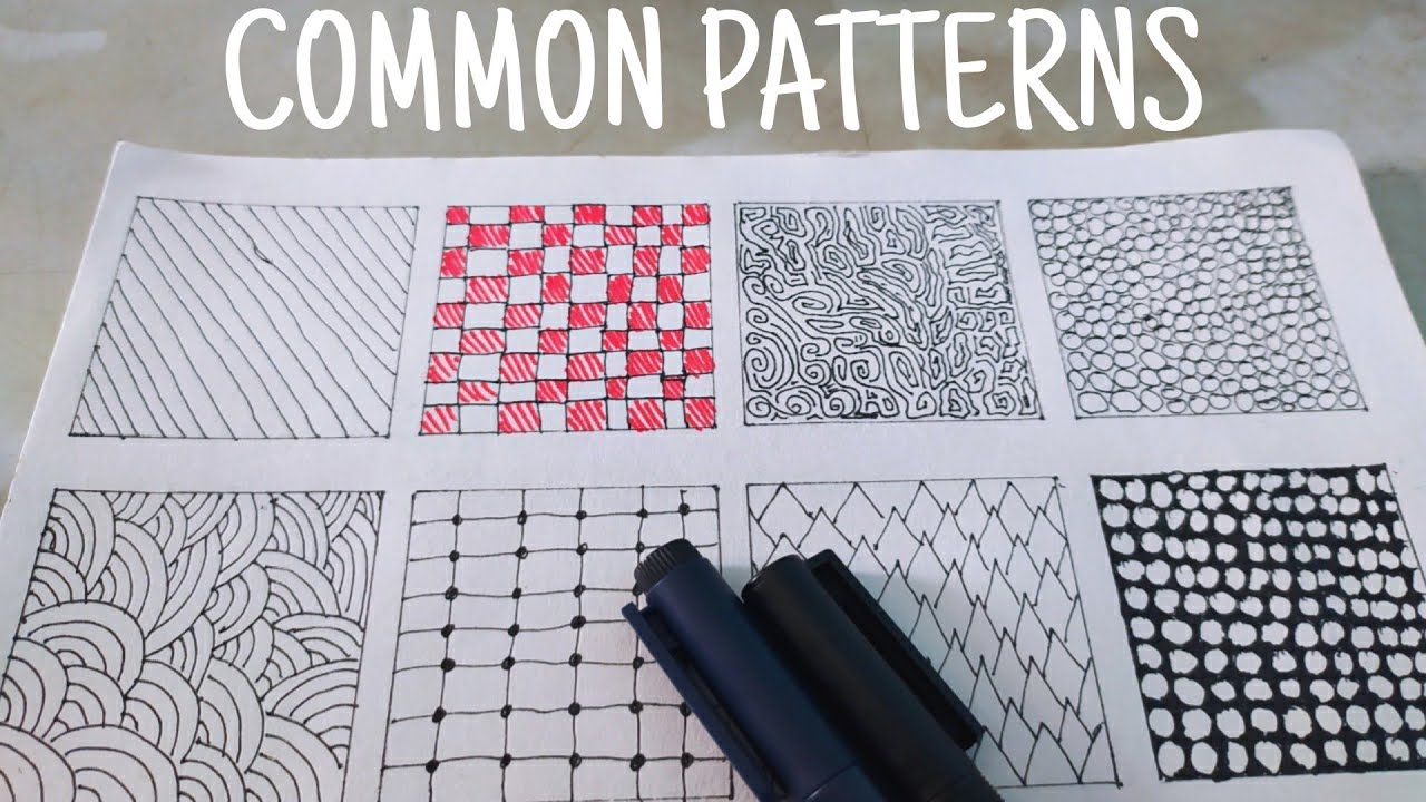 Easy Common Doodle Patterns for Beginners!! - Part 2 - YouTube