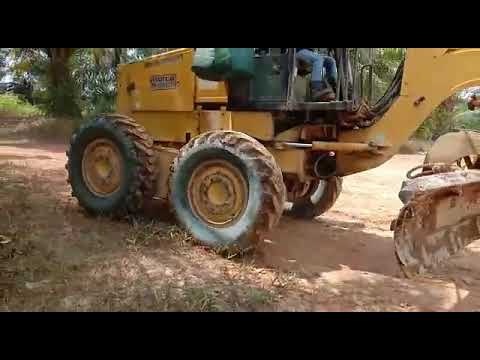 proses grader acces road di perkebunan kelapa sawit - YouTube