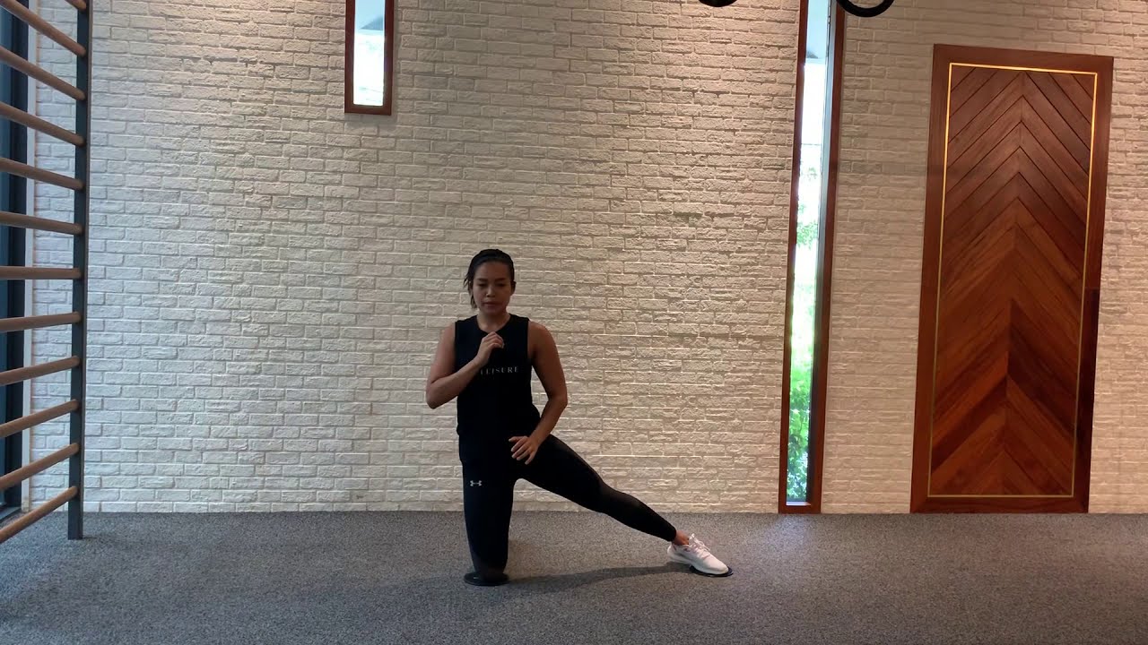 Kneeling leg adduction | Sliders - YouTube