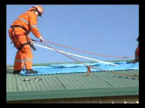 SES - Set Up Roof Saftey System - Assessment 14th June 2009 - YouTube