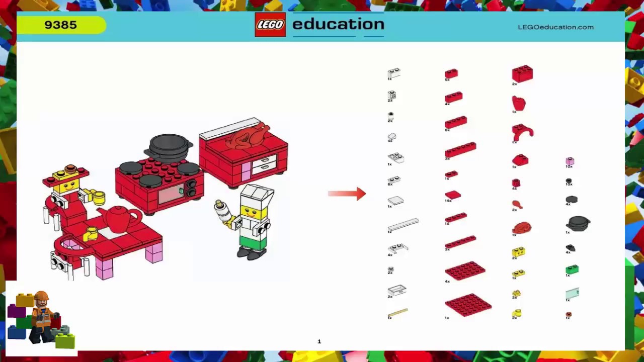 LEGO instructions - Education - 9385 - Kitchen Deeed - YouTube