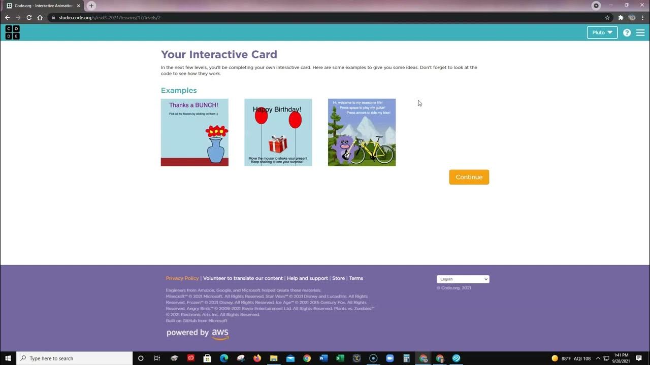 Unit 3 Lesson 17: Project Interactive Card - YouTube