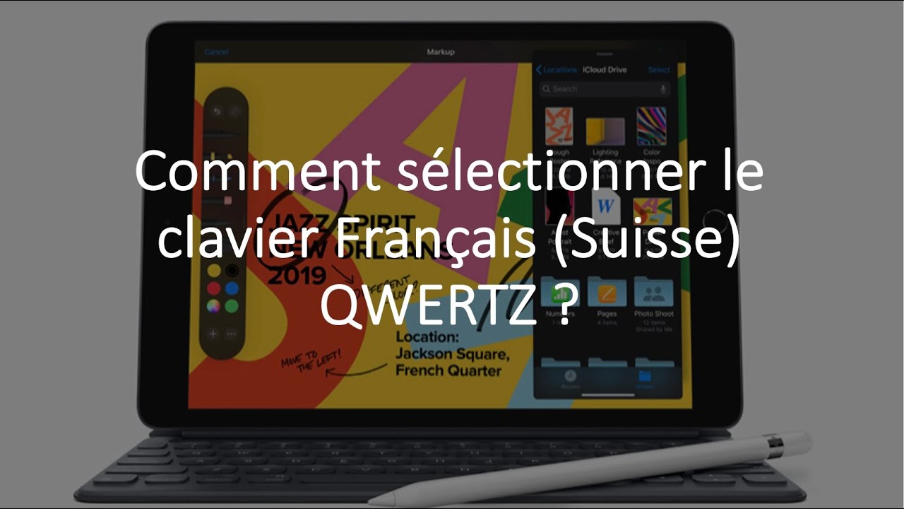 Comment sélectionner le clavier Français (Suisse) QWERTZ ? - YouTube