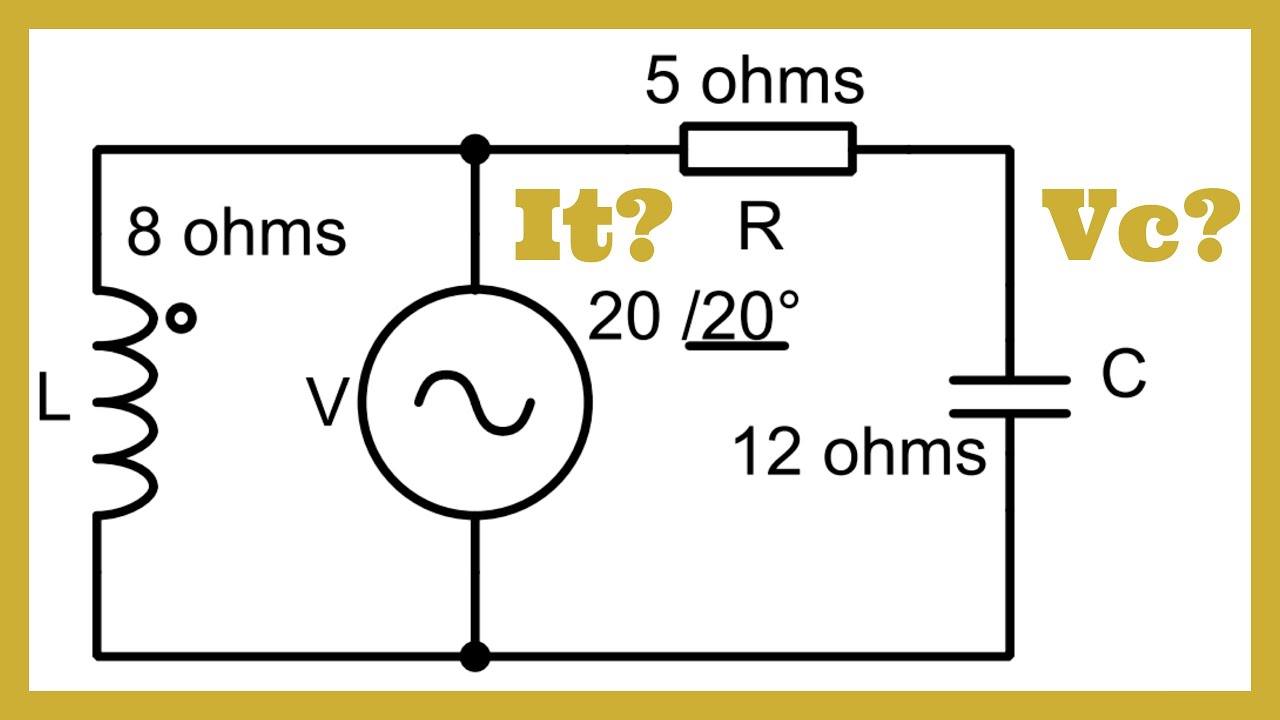 Circuitos elétricos em corrente alternada - RLC MISTO - Exercício 3 ...