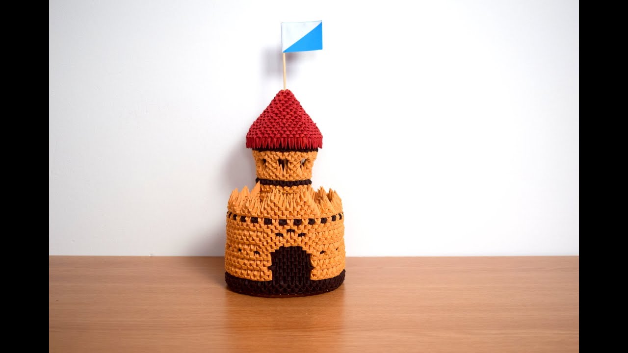 How to make 3d origami castle part 1 || DIY paper castle - YouTube