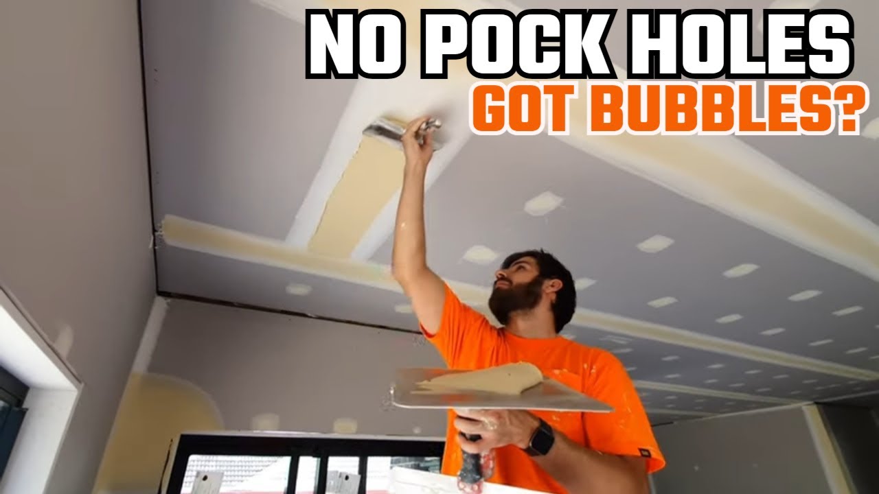 How to get rid of air bubbles in drywall plaster - YouTube
