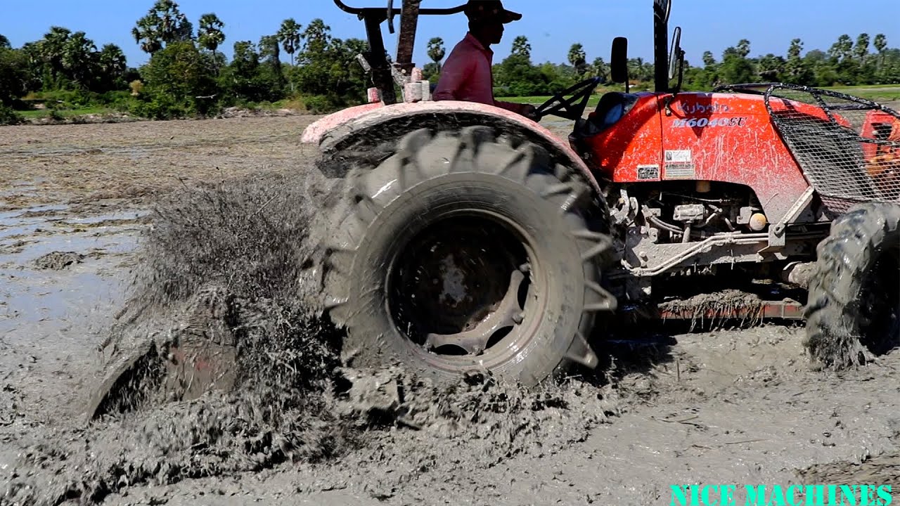 Mahindra Kubota M6040SU Tractor Puddling Rotavator | Crazy Tractor ...