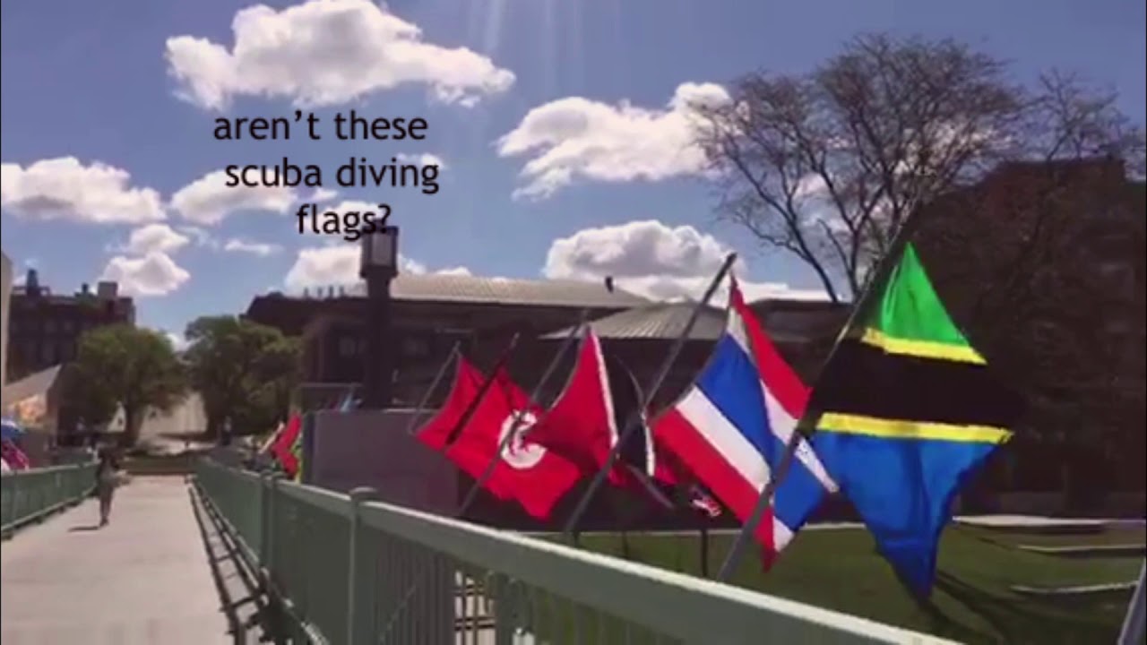 flags of the world on IMU bridge - YouTube
