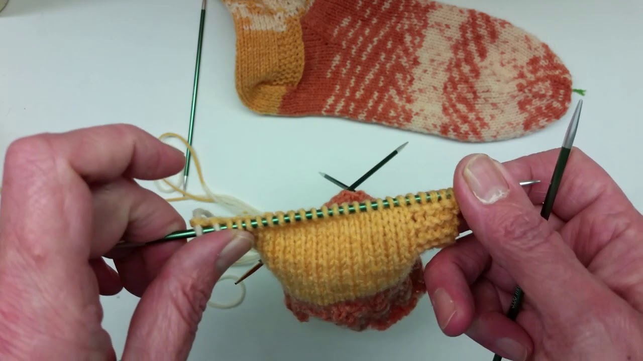 Teil 2 Fersenkäppchen Socken stricken Workshop - YouTube