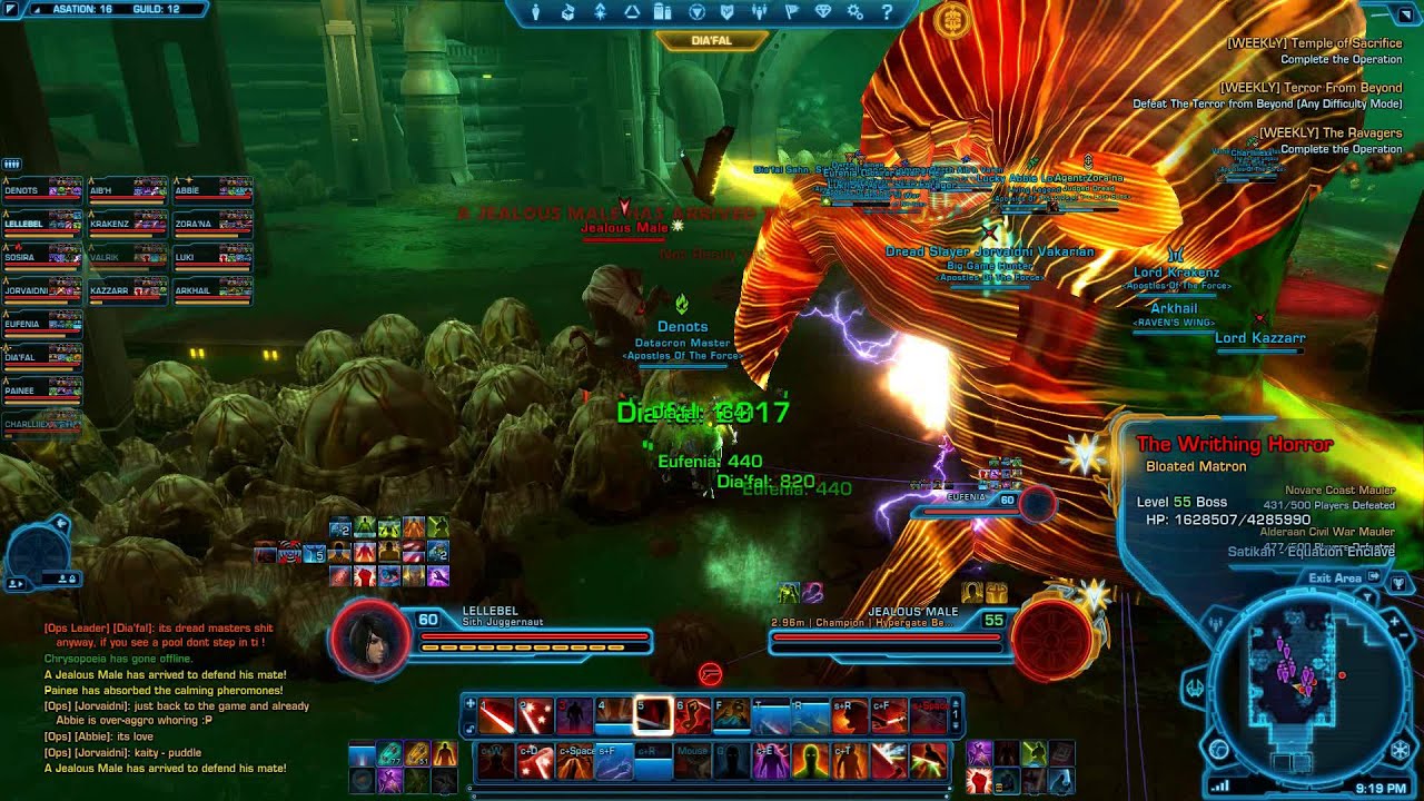 SWTOR : APOTF vs Terror from Beyond HM - The Writhing Horror - YouTube
