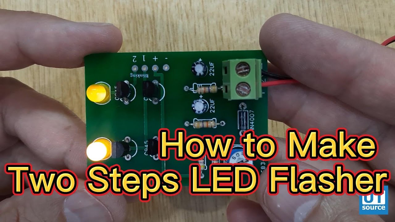 How to Make Two Steps LED Flasher on PCB?--Utsource - YouTube