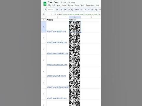 How to make QR codes fast in Google Sheets. #googlesheets #excel #spreadsheets - YouTube