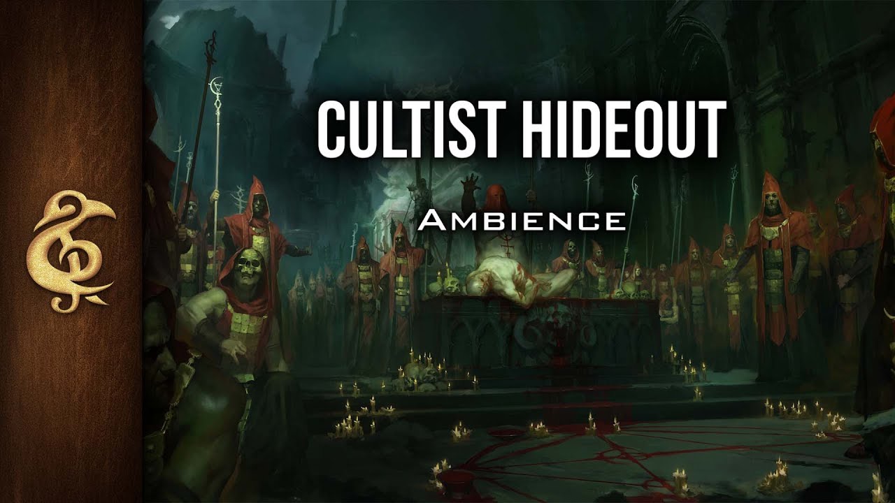 Cultist Hideout | Evil Ritual ASMR Ambience | 1 Hour - YouTube