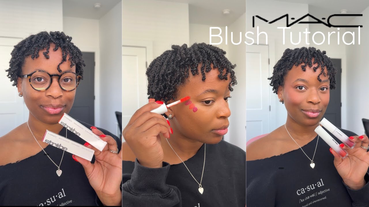 BLUSH TUTORIAL FOR BEGINNERS | MAC STR*BE BEAM LIQUID BLUSH - YouTube