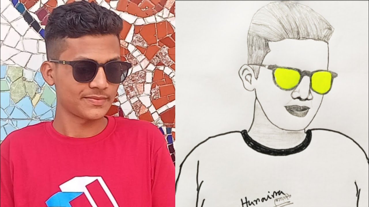 How to drawing sketch । step by step sketch drawing । pencil sketch ...