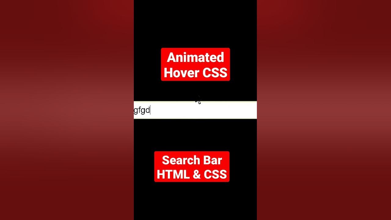 Cara Membuat Animated Search Bar Dengan Html Dan Css Mengareit Shorts Htmlcss Youtube