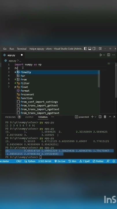 Calculate Logs With Numpy Developer Python Programming Pythonprogramming Code Numpy Codes 