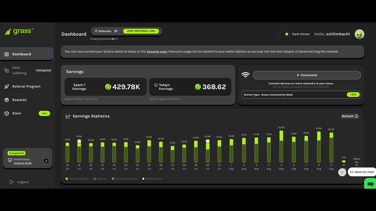 Grass Update #mining #cryptocurrency #desktop #node #app - YouTube