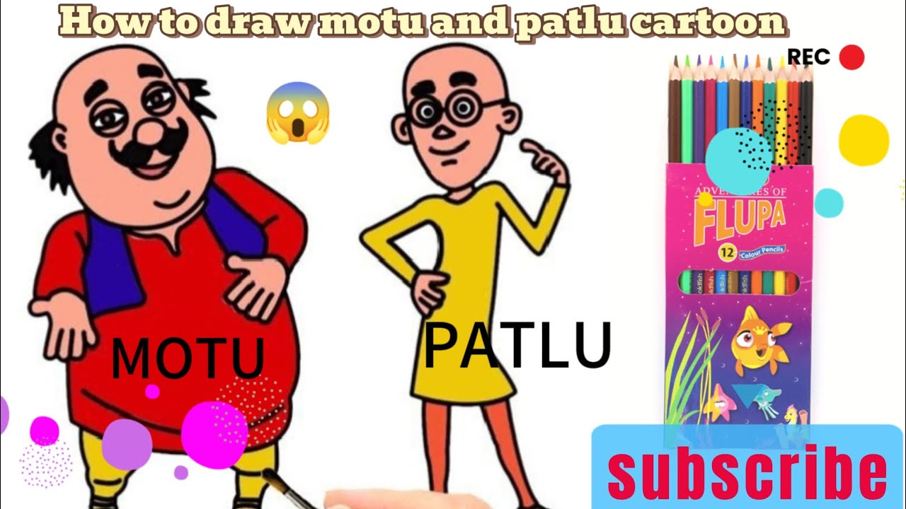 How to draw motu patlu cartoon | motu patlu | Easy drawing for kids ...