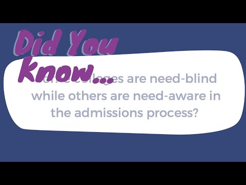 NEED BLIND OR NEED AWARE COLLEGE ADMISSIONS - Acceptance may be ...